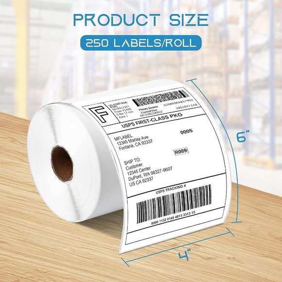 MFLABEL | Office | Mflabel 4x6 Direct Thermal Labels Shipping Labels W Perforated 25 Labels ...